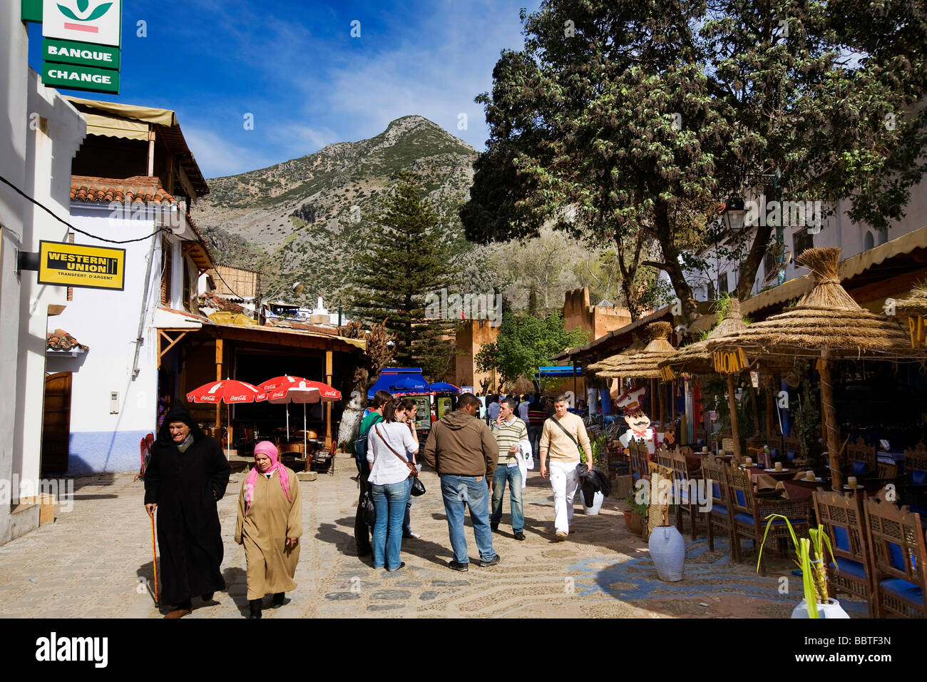 Plaza uta el hammam chefchaouen morocco hi-res stock photography and ...