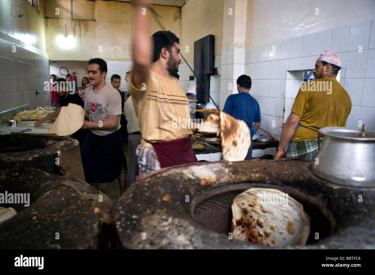 Preparation of typical arab bread hi-res stock photography and images ...