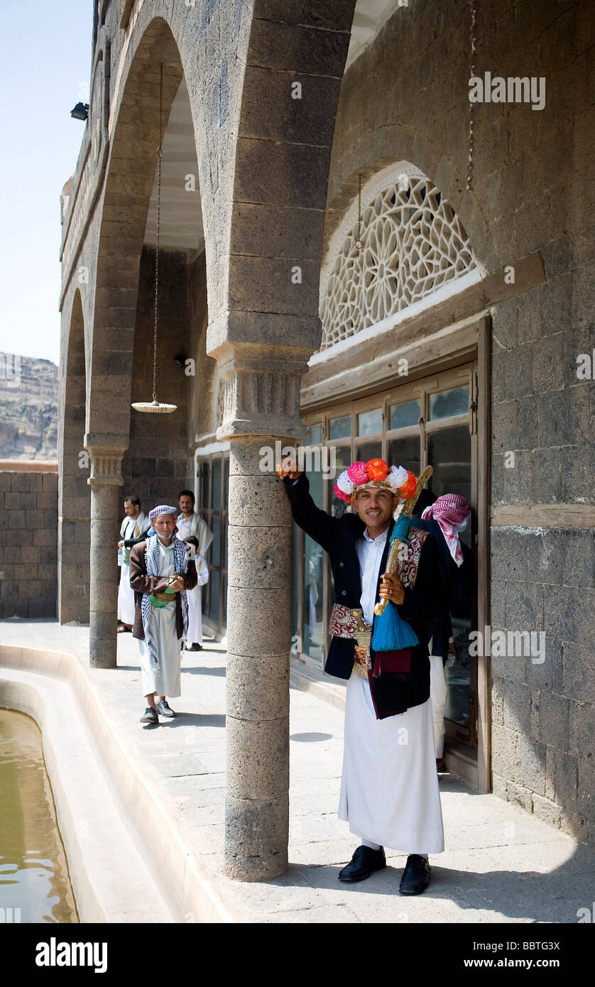 An husband, Dar al-Hajar, Wadi Dhahar, Yemen, Middle East Stock Photo ...
