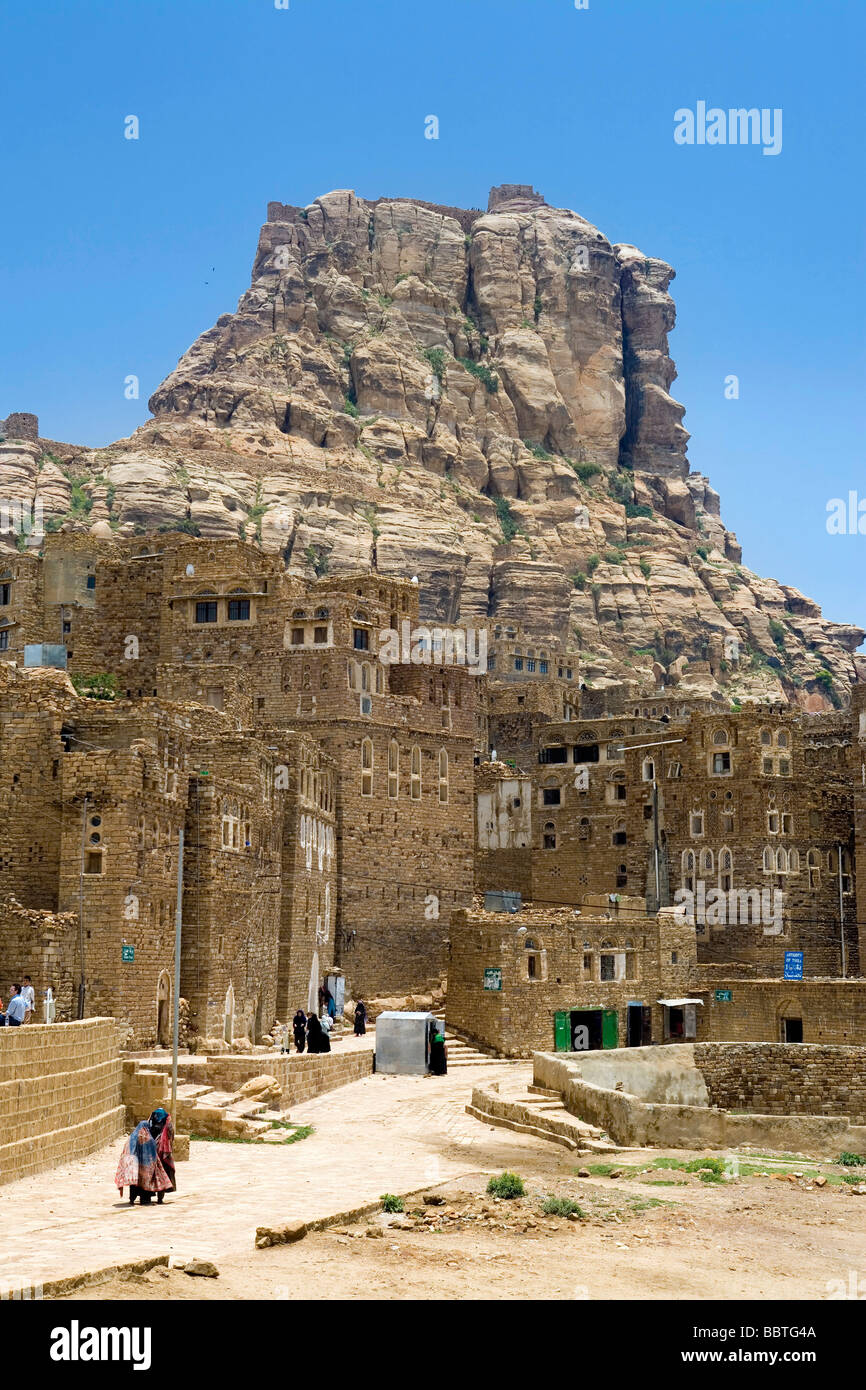 Village view, Thulla, Yemen, Middle East Stock Photo - Alamy