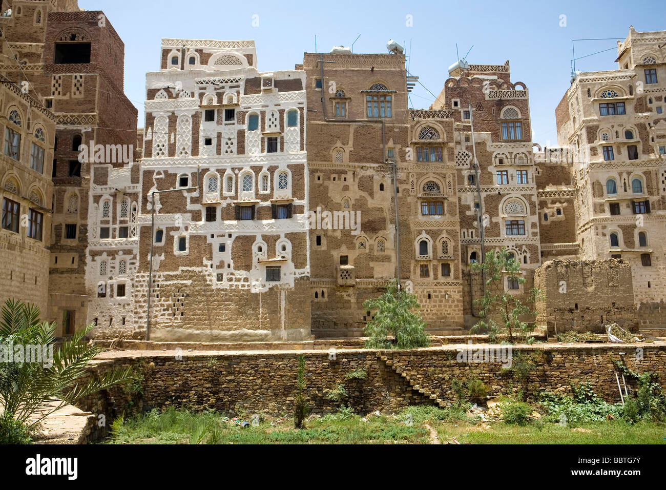 Village view, Old Sana'a, Yemen, Middle East Stock Photo - Alamy