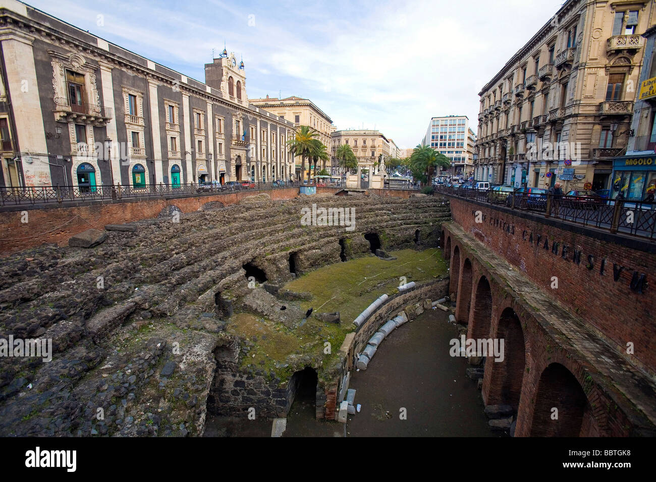 Amphitheater Roman, Catania, Sicily, Italy, Europe Stock Photo - Alamy