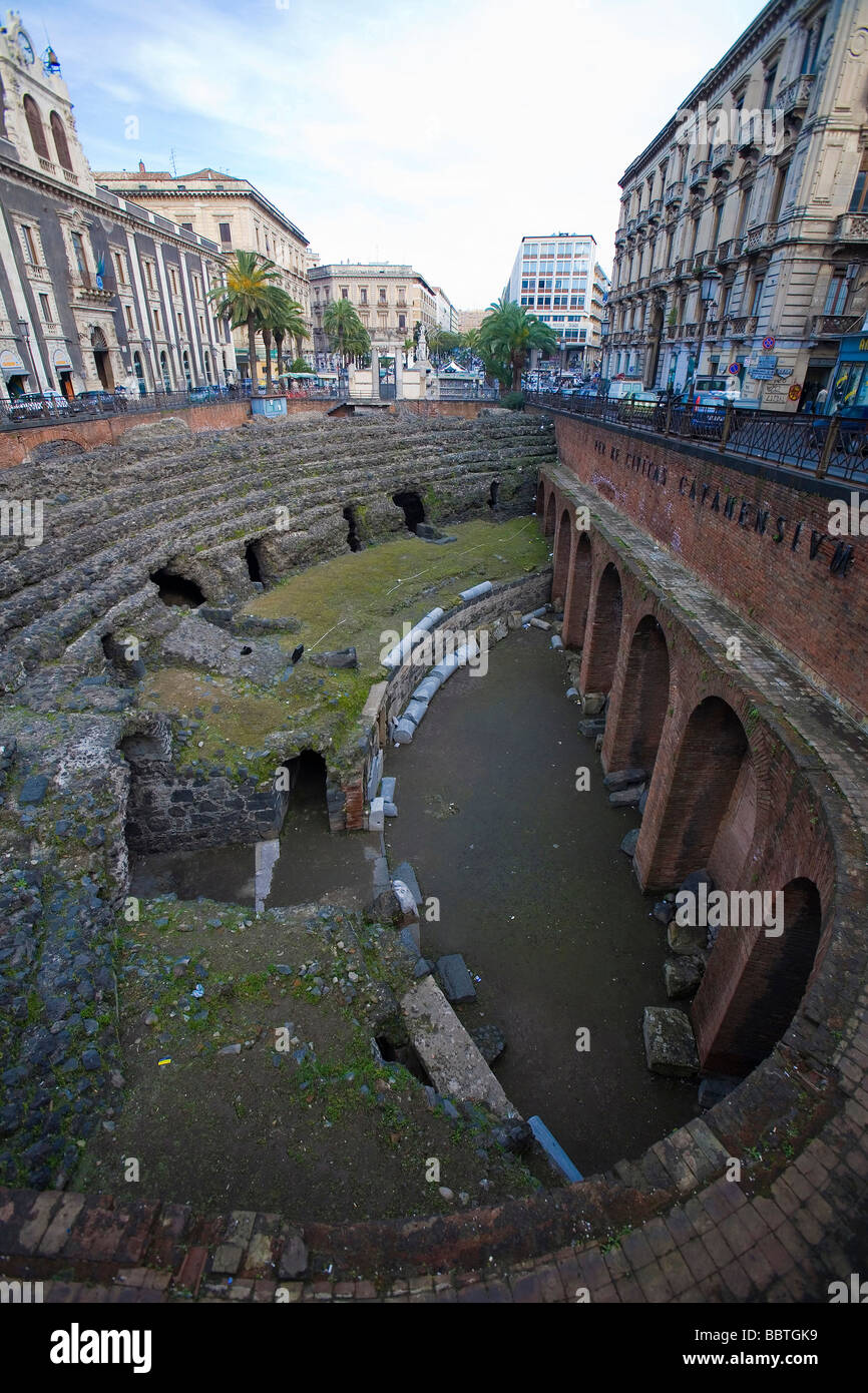 Amphitheater Roman, Catania, Sicily, Italy, Europe Stock Photo - Alamy