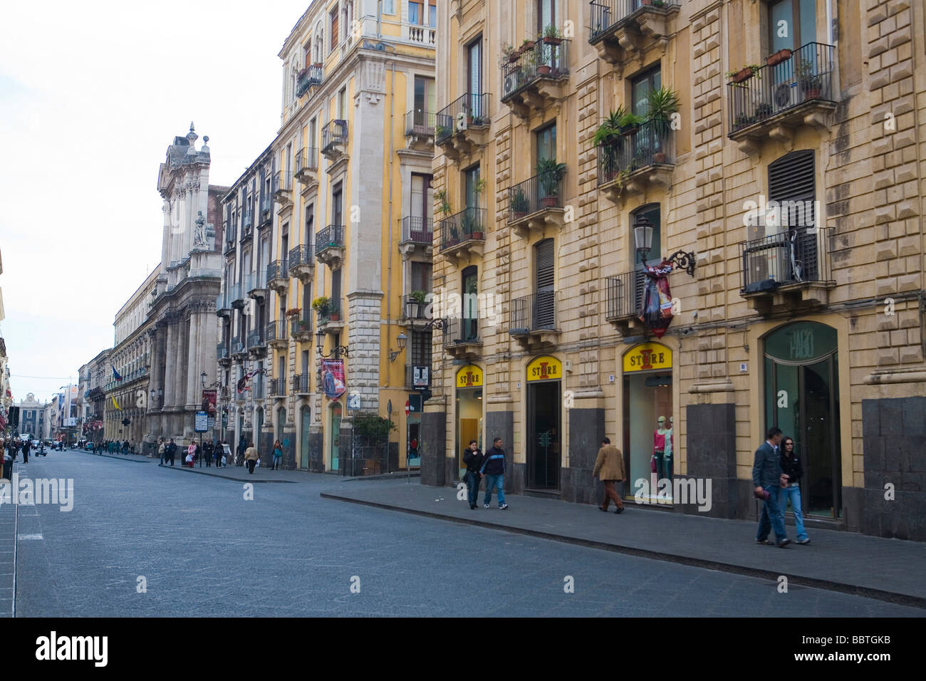 Etnea street, Catania, Sicily, Italy, Europe Stock Photo - Alamy