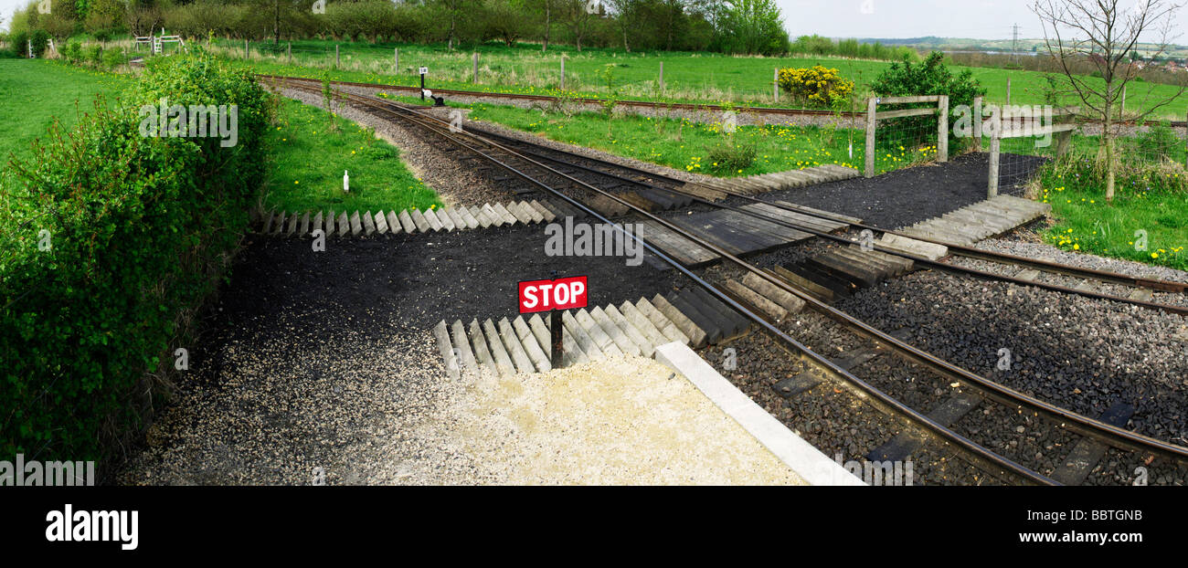 the evesham light railway in the twyford country park Stock Photo - Alamy