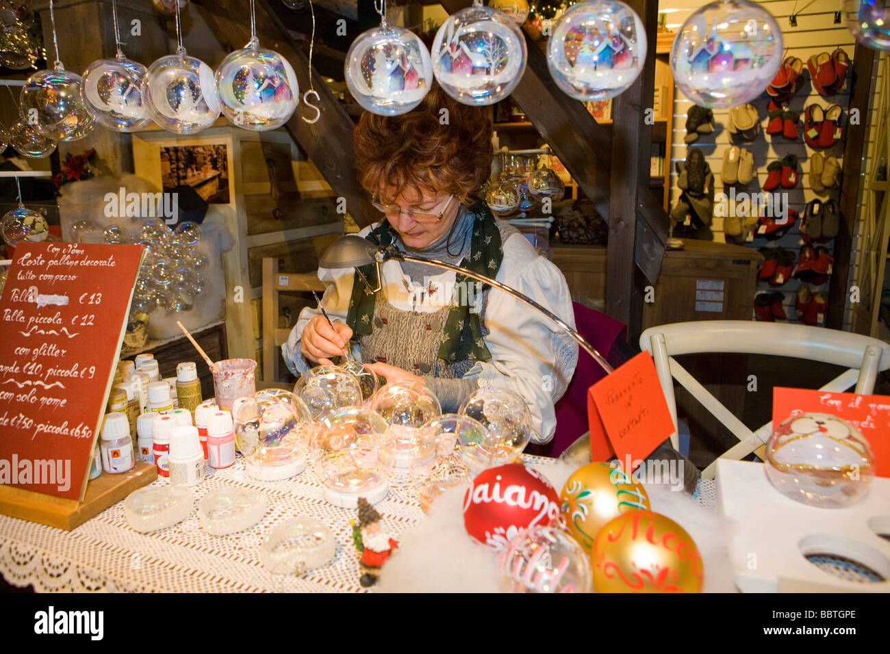Native Village Flover Christmas Market, Bussolengo, Veneto, Italy Stock ...