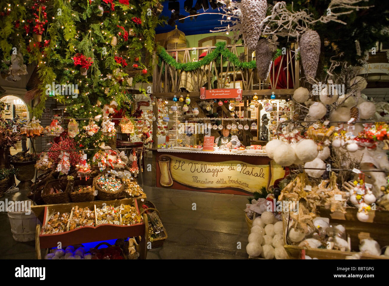 Native Village Flover Christmas Market, Bussolengo, Veneto, Italy Stock ...