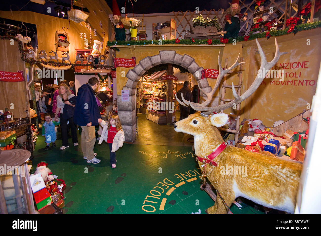 Native Village Flover Christmas Market, Bussolengo, Veneto, Italy Stock ...