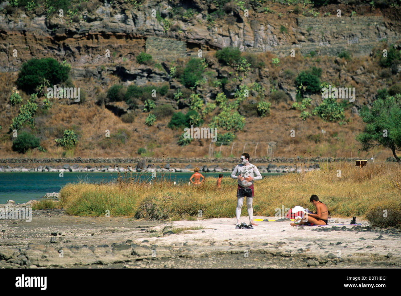 Mud bath, Venere lake, Pantelleria, Sicily, Italy Stock Photo - Alamy