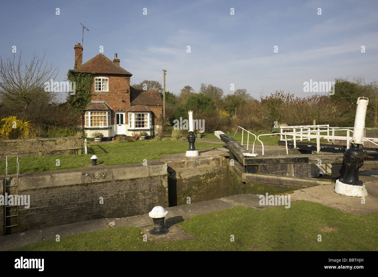 grand union canal hatton flight of locks warwickshire midlands england ...