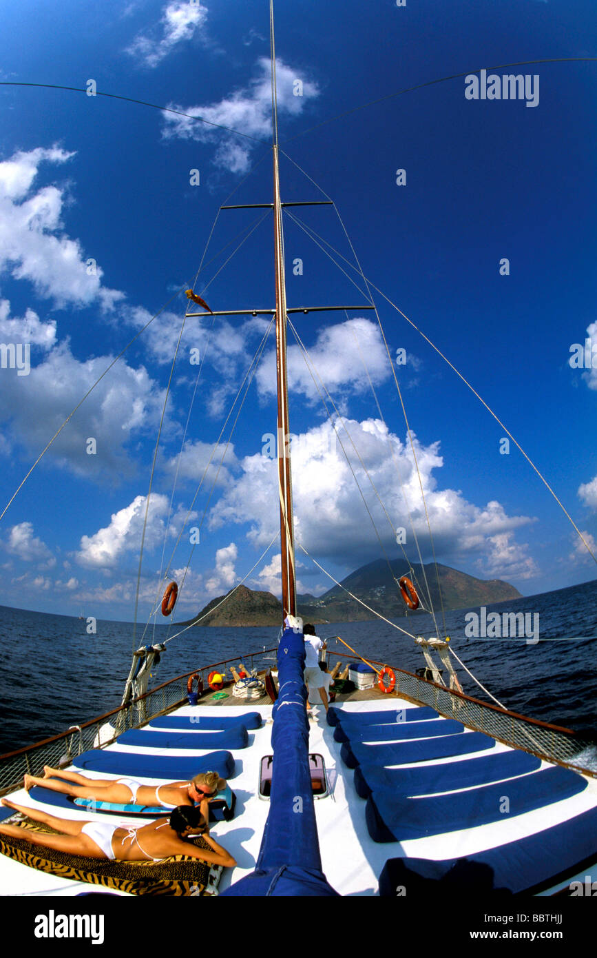 Cruise, Panarea island, Aeolian Islands, Sicily, Italy Stock Photo - Alamy