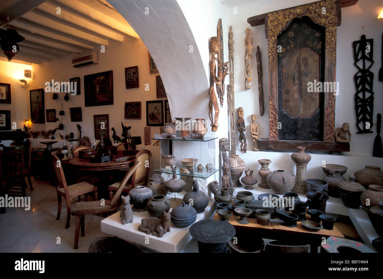 Ethnic shop Raya, Panarea island, Aeolian Islands, Sicily, Italy Stock ...