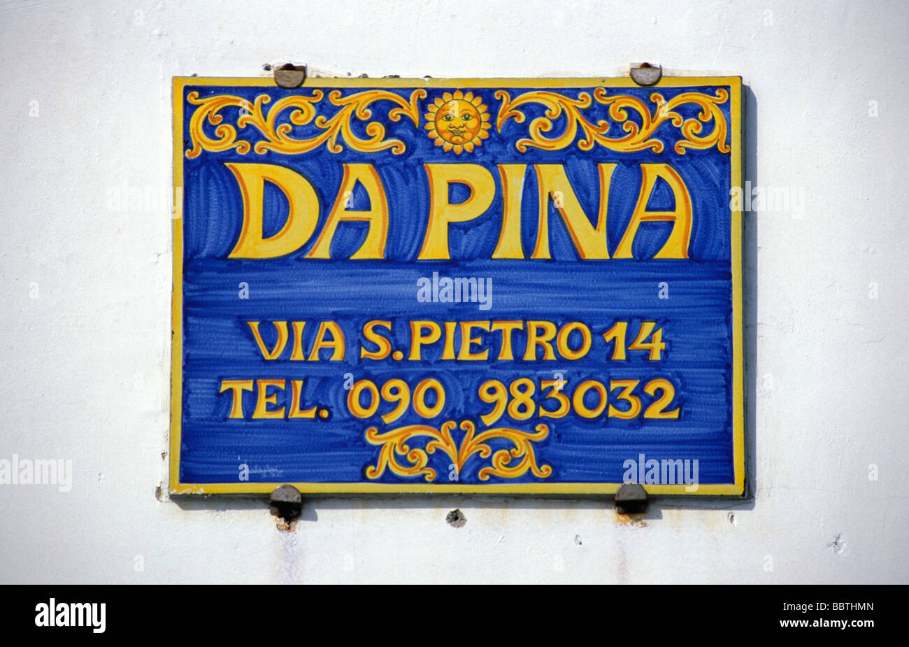 Panarea island italy da pina restaurant hi-res stock photography and ...