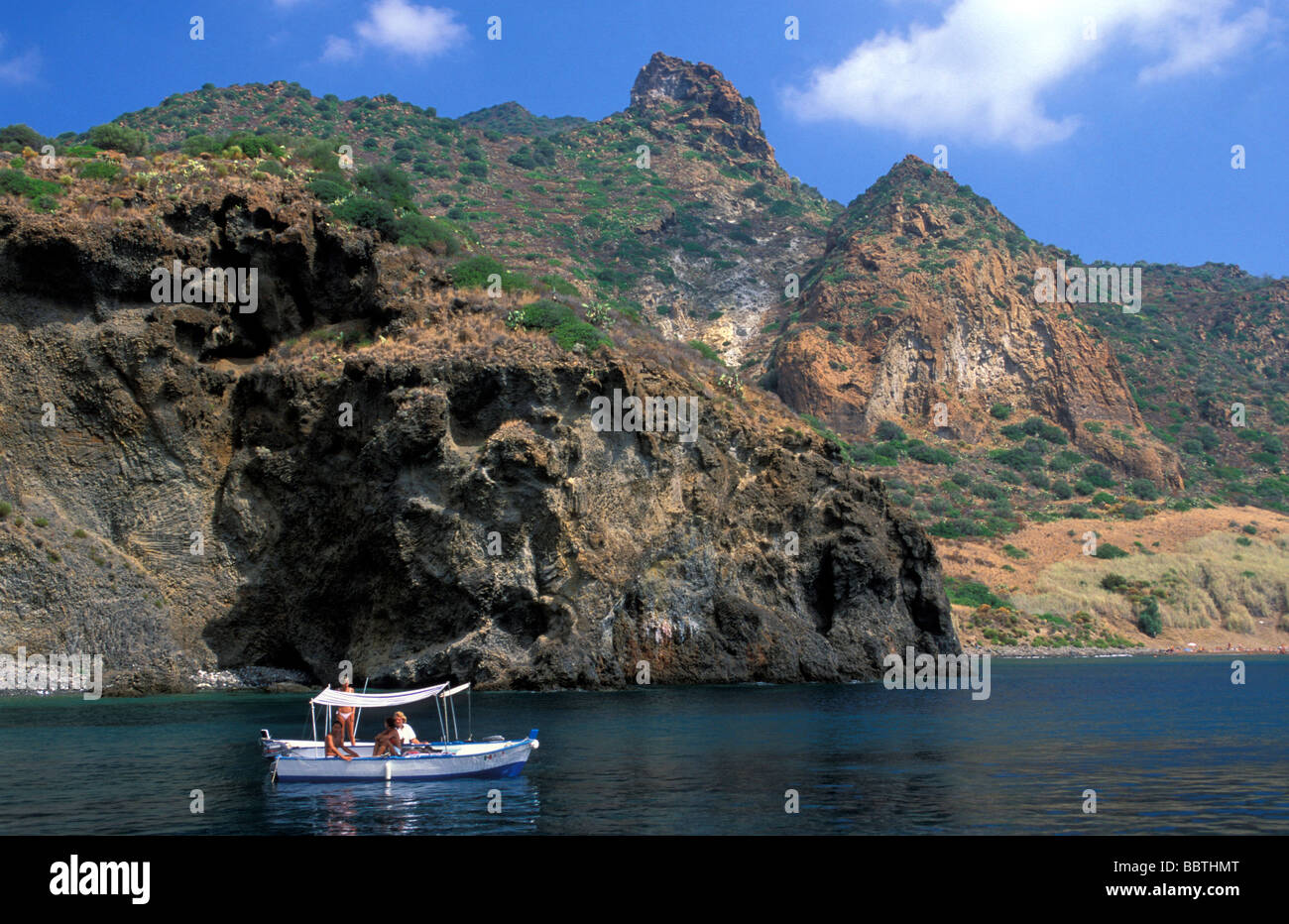 Landscape, Panarea island, Aeolian Islands, Sicily, Italy Stock Photo ...