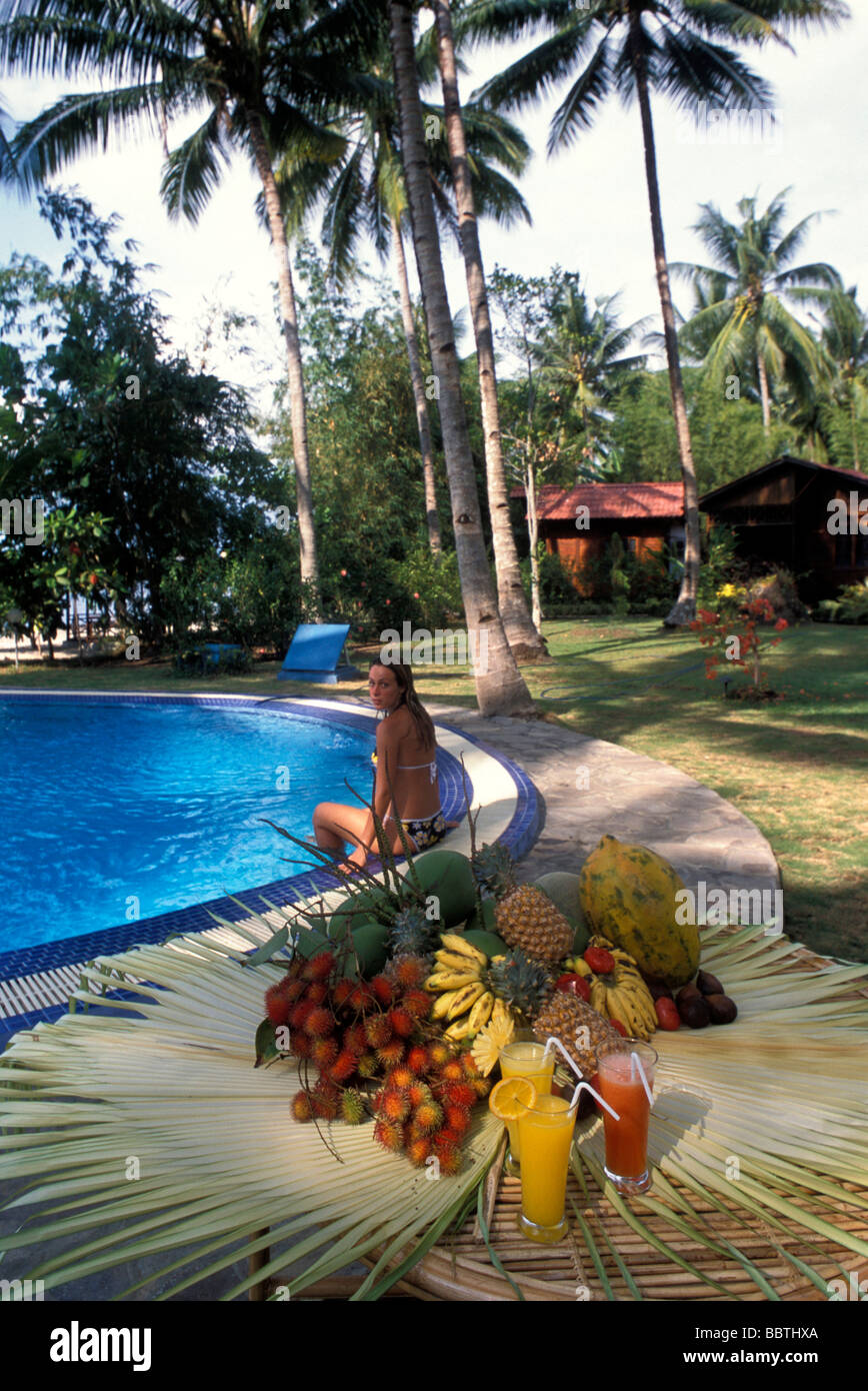 Holiday resort, Manado, Sulawesi island, Sunda Islands, Indonesia Stock ...