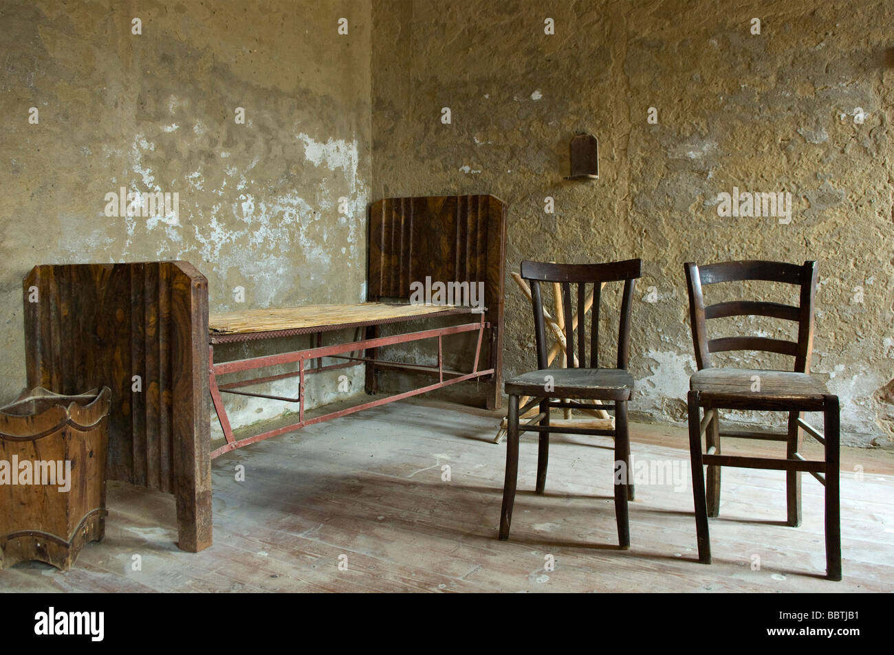 Inside an old fishing casone, Po delta, Emilia Romagna, Italy Stock ...