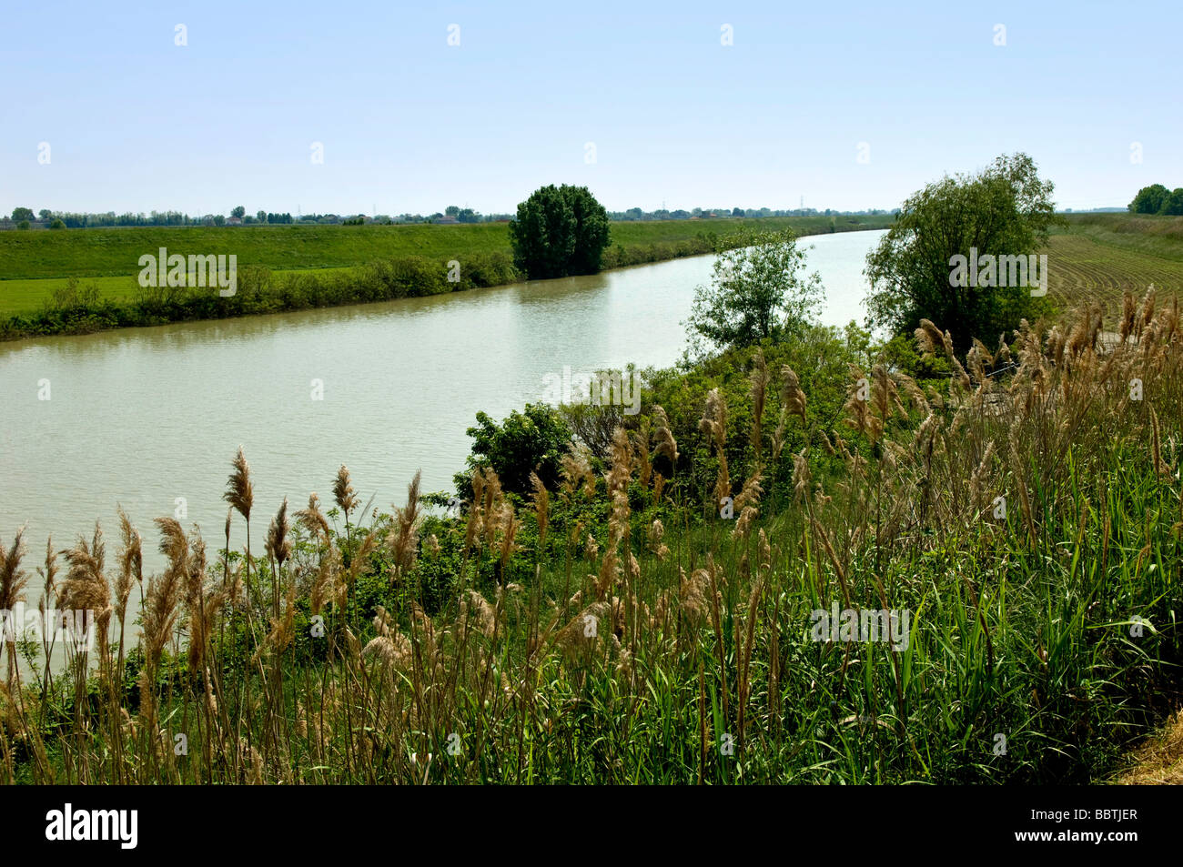 Reno river, Po delta, Emilia Romagna, Italy Stock Photo - Alamy
