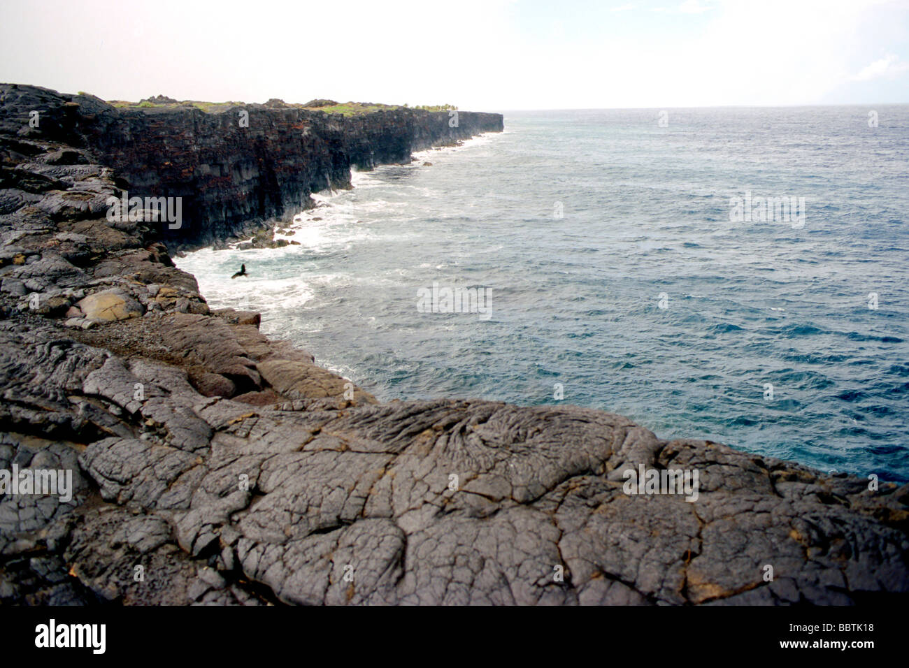 Lavic cliff, Volcanoes Naional park, Big Island, Hawaii, United States ...