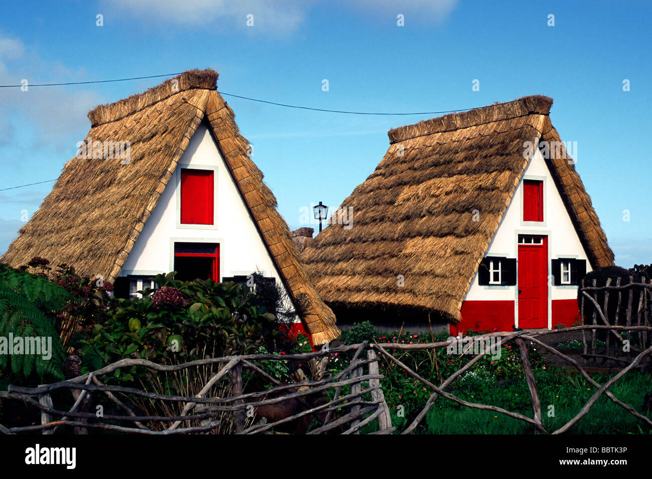 Straw house, Santana, Madeira Island, Portugal, Europe Stock Photo - Alamy