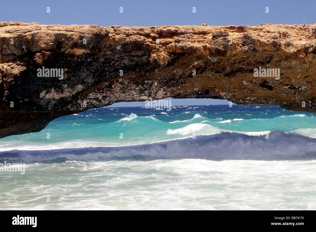Natural bridge, Aruba island, Netherlands Antilles, Caribbean, Central ...