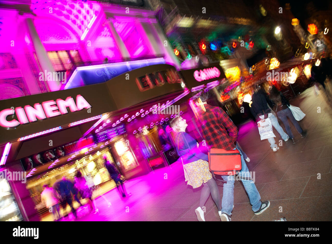 Leicester square neon lights hi-res stock photography and images - Alamy