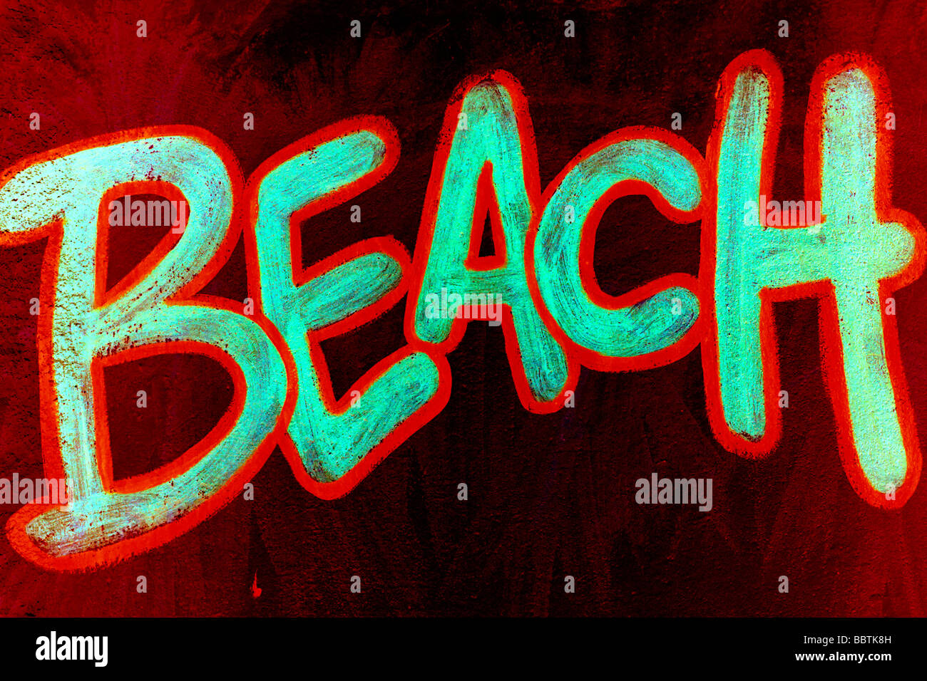 Beach sign, Curaçao island, Netherlands Antilles, Caribbean, Central ...