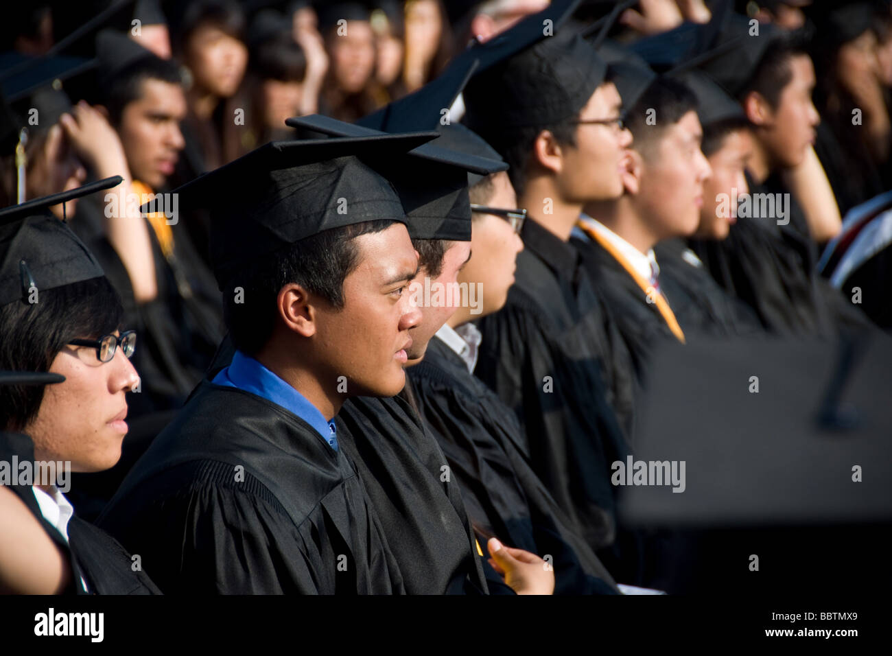 high school graduation grad asian american teenager teen Stock Photo ...