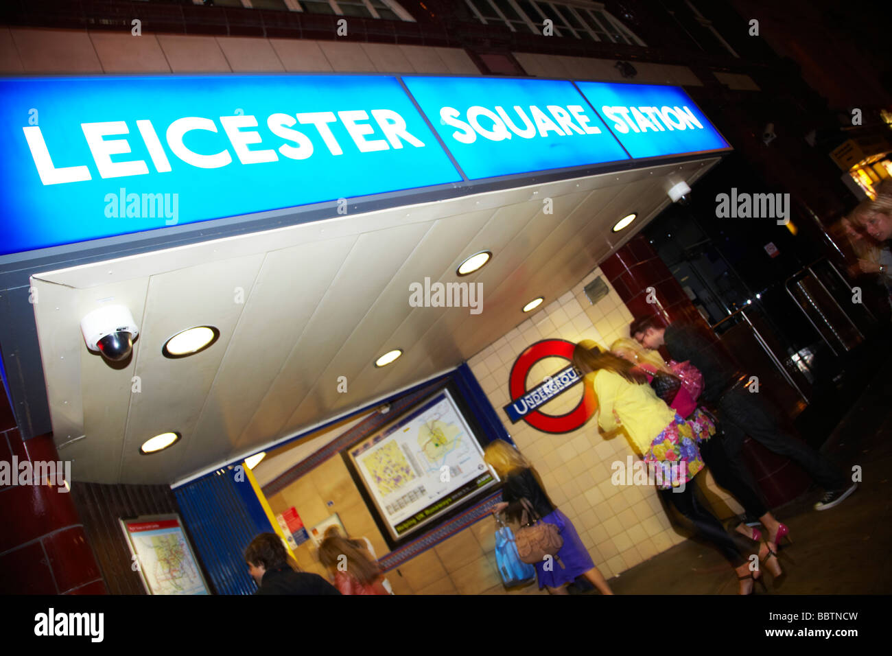 Leicester Square underground station Stock Photo - Alamy