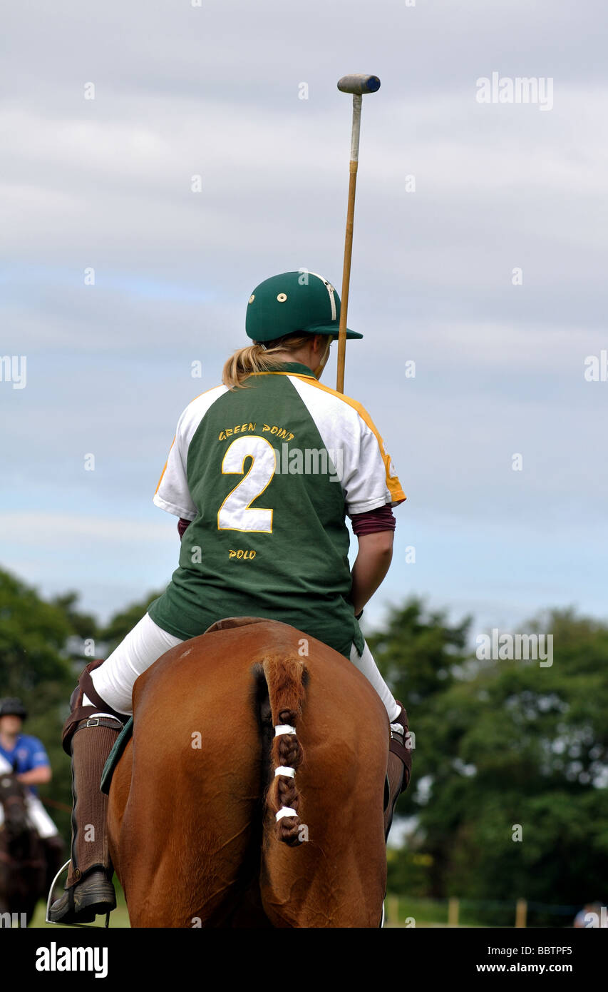 Rear view of two players playing polo hi-res stock photography and ...