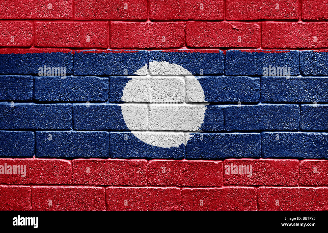 Flag of Laos Stock Photo - Alamy