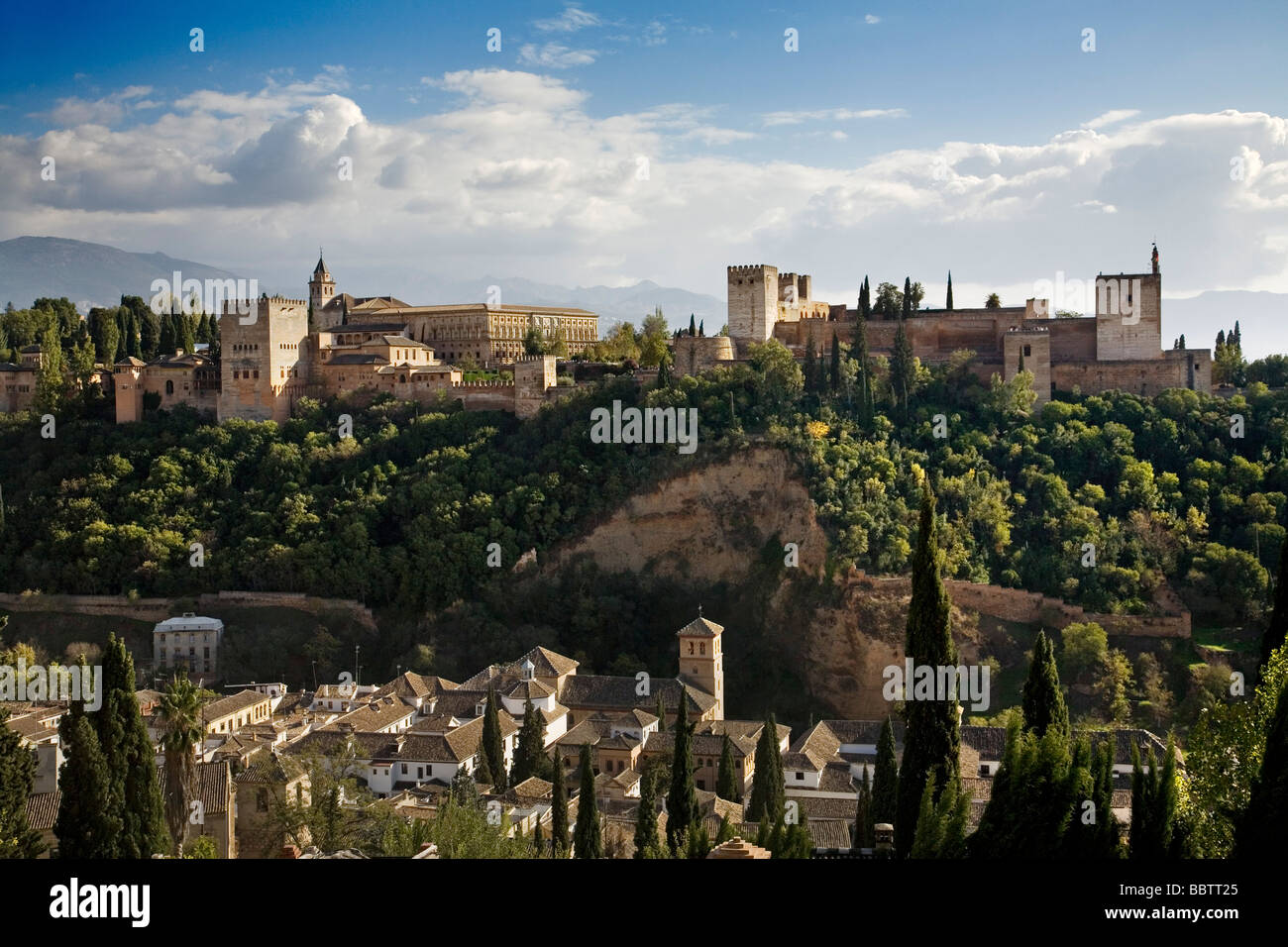 Panoramic of the Alhambra from the Mirador de San Nicolas Granada ...