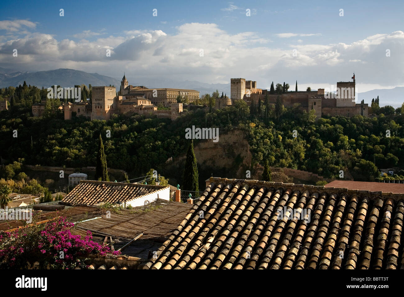Panoramic of the Alhambra from the Mirador de San Nicolas Granada ...