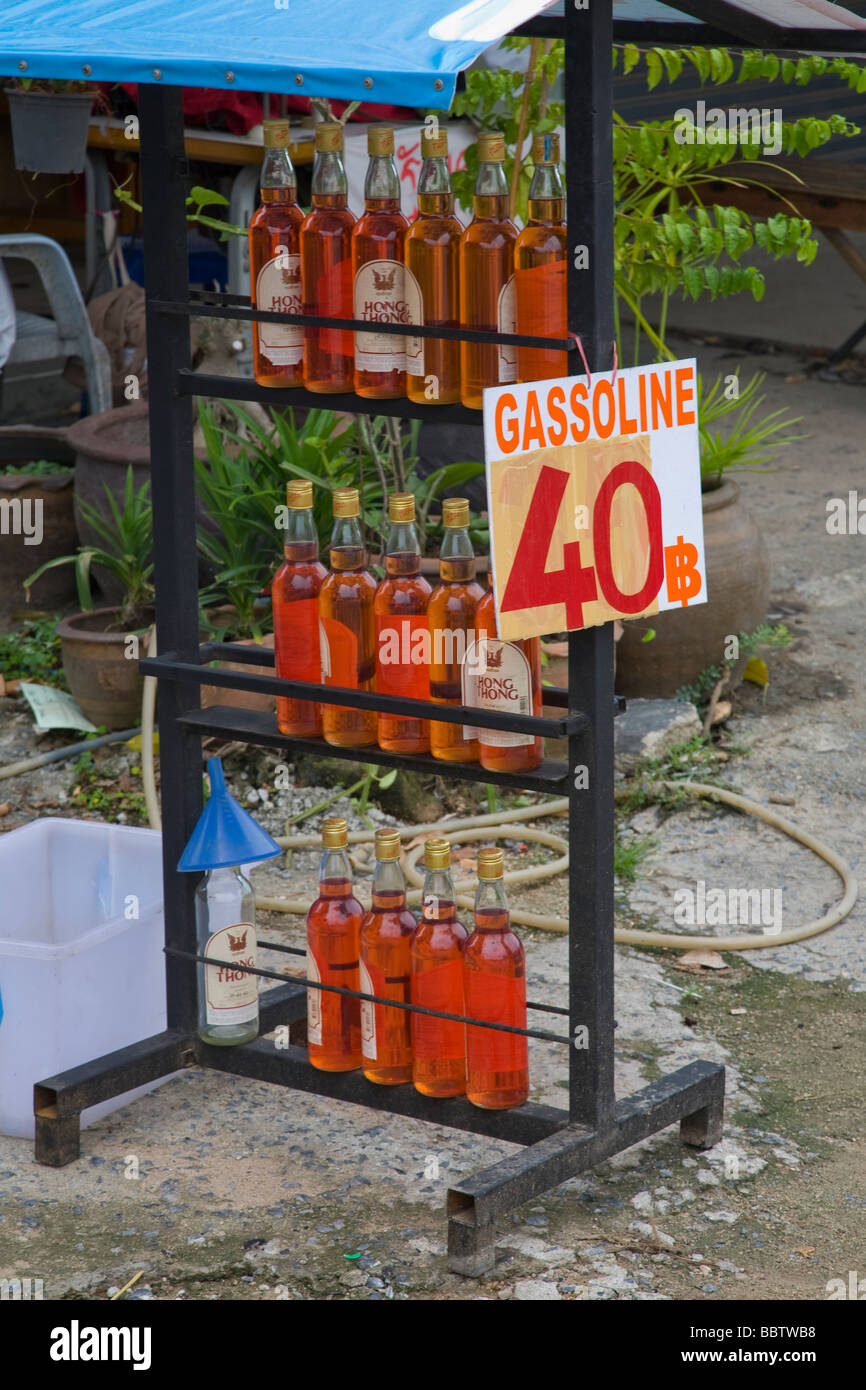 Roadside fuel stand in Thailand Stock Photo - Alamy