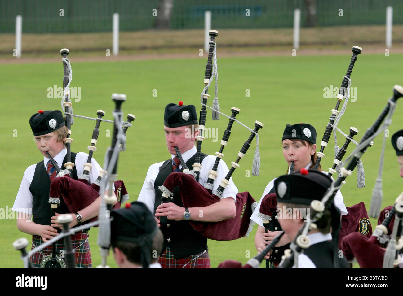 8th Innerleithen Pipe Band Championships - Scottish Borders Stock Photo ...