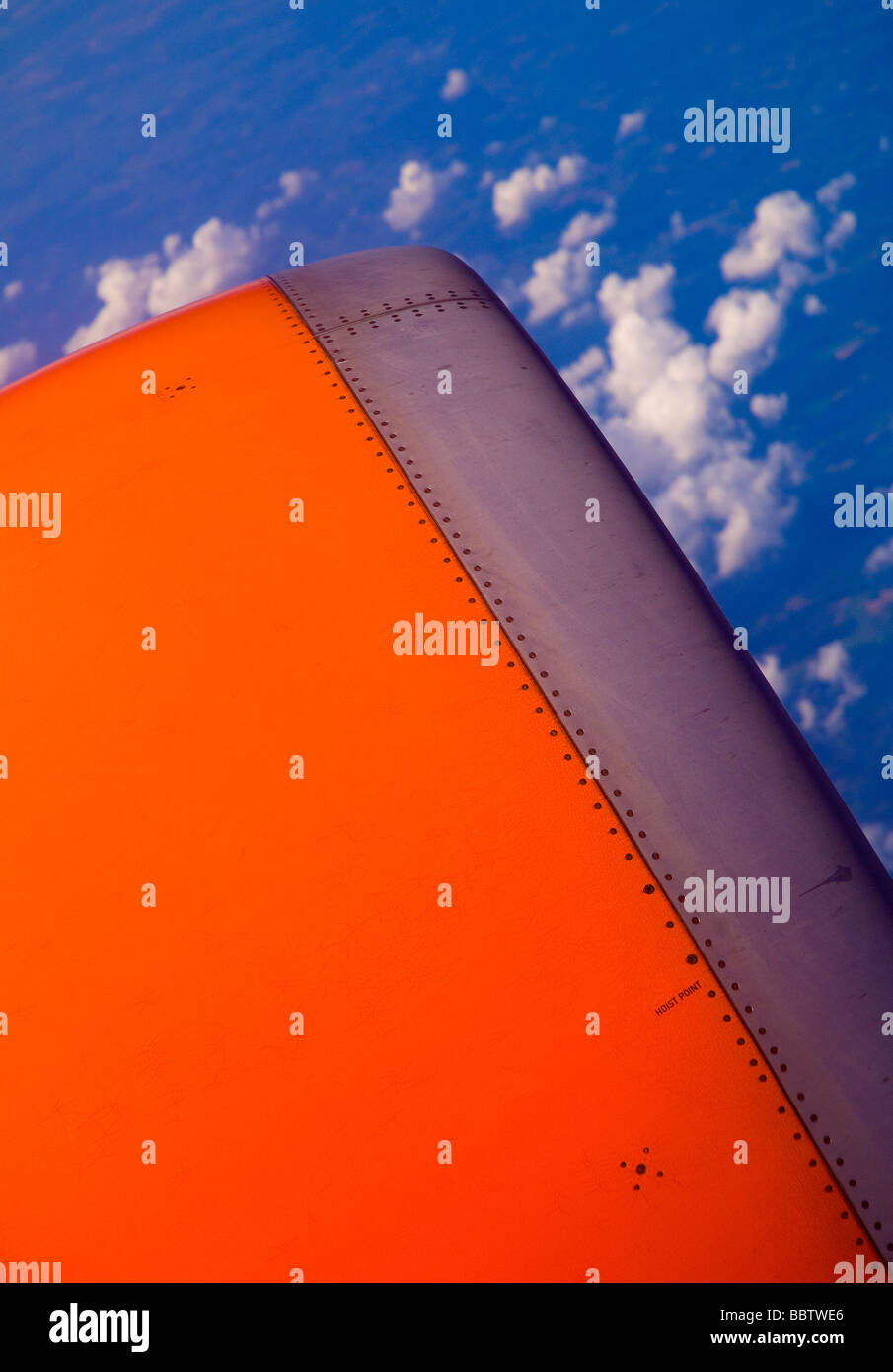 Easyjet engine and clouds Stock Photo - Alamy