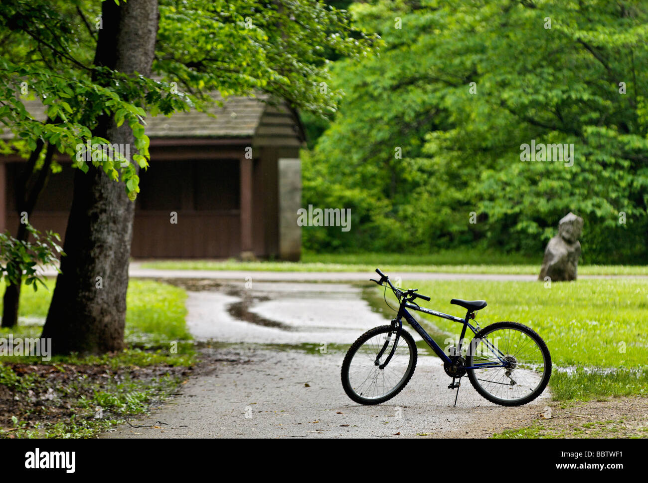 Wet bicycle path hi-res stock photography and images - Alamy