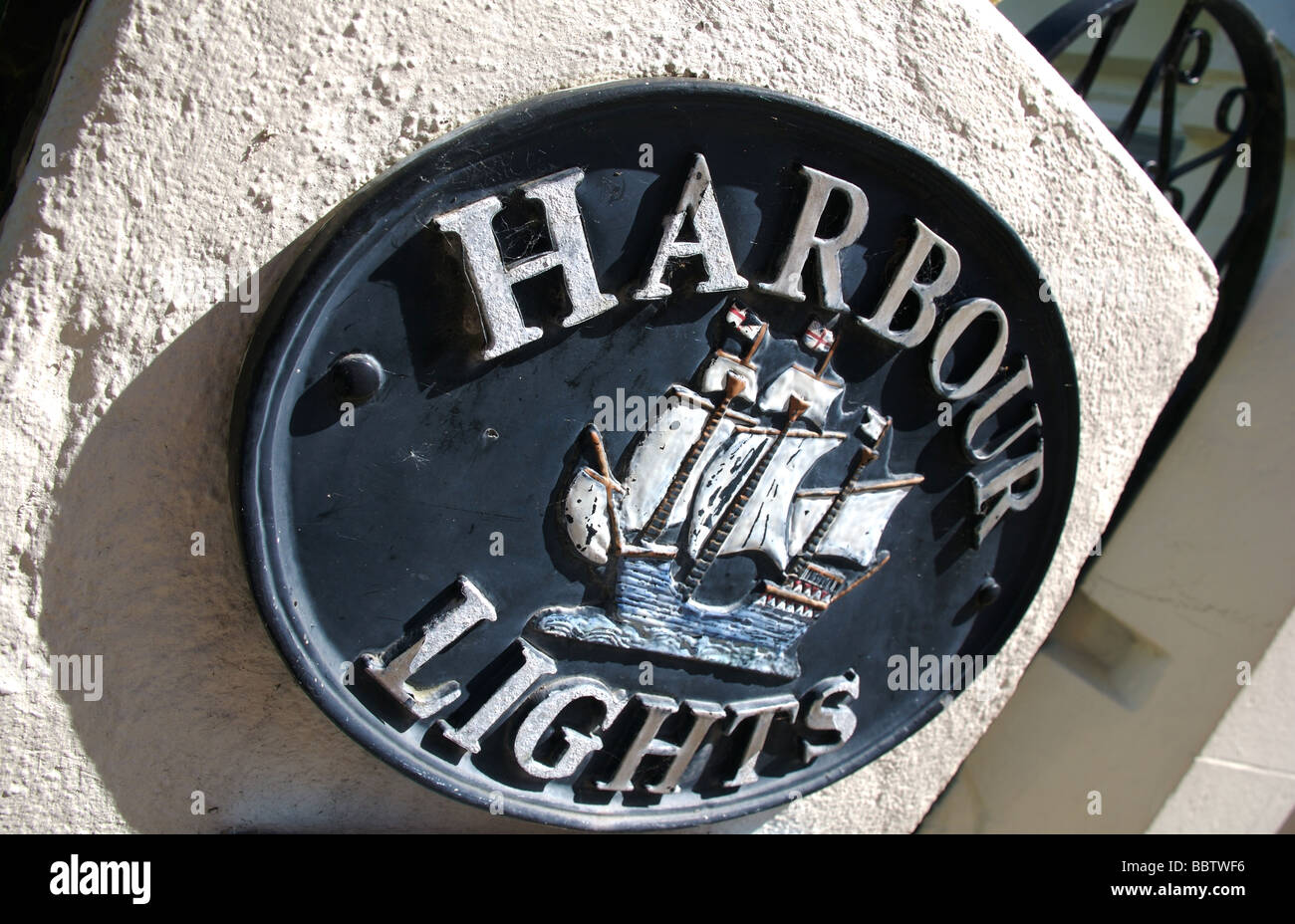 Harbour Lights house sign, Dartmouth, Devon, UK Stock Photo - Alamy