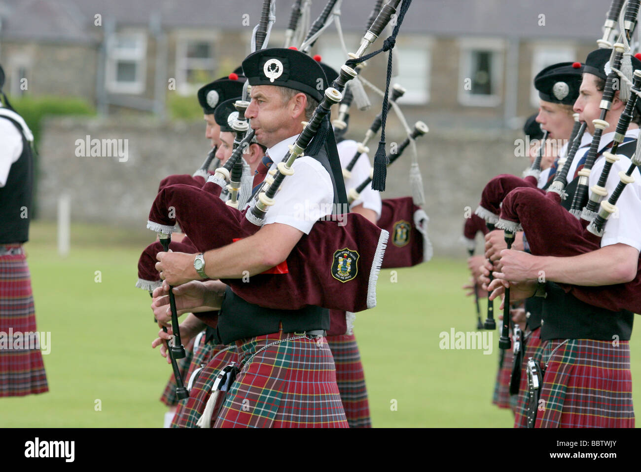 8th Innerleithen Pipe Band Championships - Scottish Borders Stock Photo ...