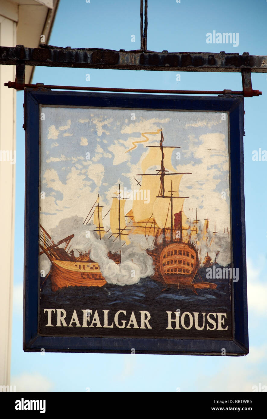 Trafalgar House sign, Dartmouth, Devon, UK Stock Photo - Alamy
