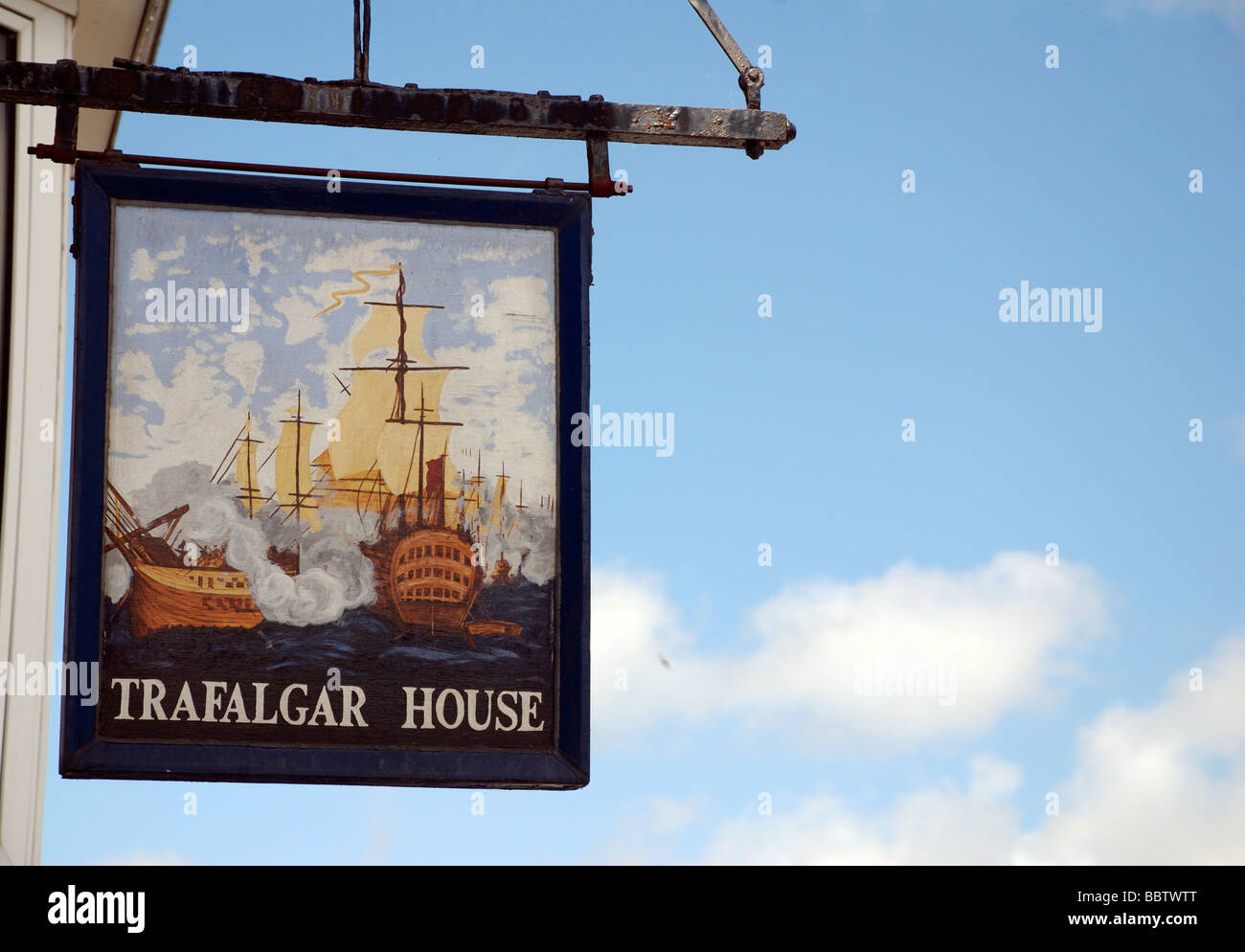 Trafalgar House sign, Dartmouth, Devon, UK Stock Photo - Alamy