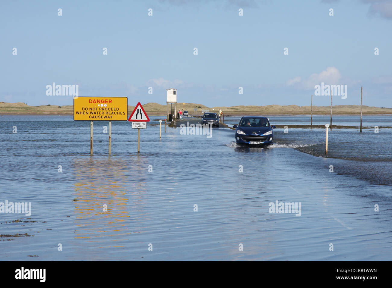 Holy island causeway car hi-res stock photography and images - Alamy