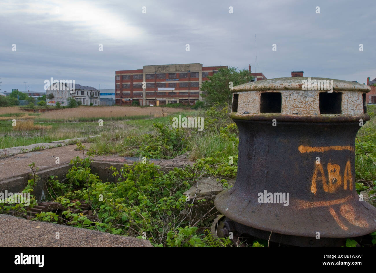 The abadndoned Lord Line building, St Andrew's Dock, Kingston Upon Hull ...