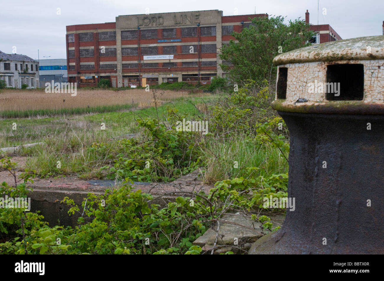 The abadndoned Lord Line building, St Andrew's Dock, Kingston Upon Hull ...