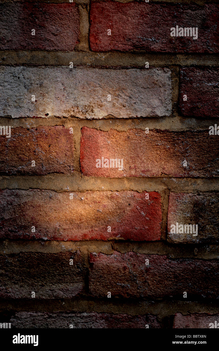 Sunlit brick wall Stock Photo - Alamy