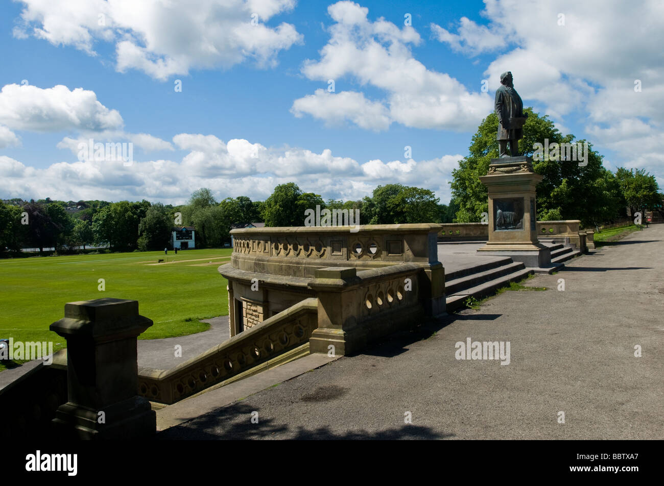 Statue of Sir Titus Salt, Roberts Park, Saltaire, West Yorkshire Stock ...