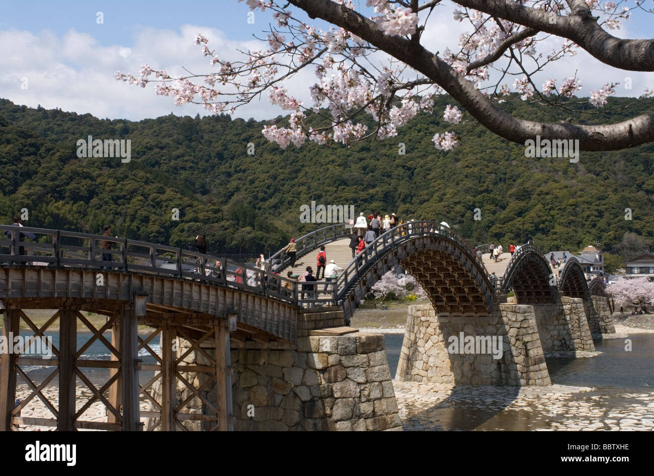 Most famous classic traditional arched bridge in Japan is the Kintai ...