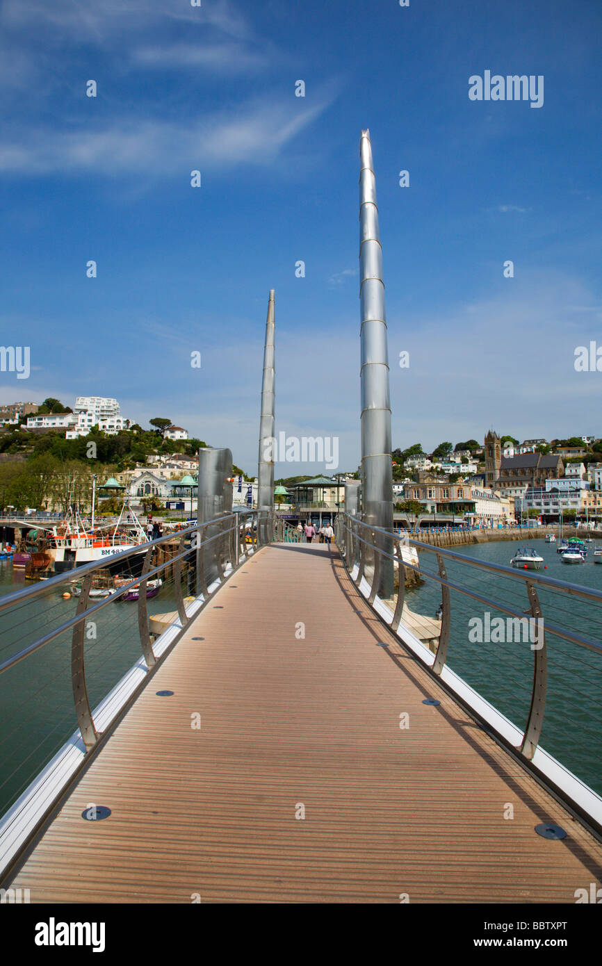 Harbour Footbridge Torquay Devon England Stock Photo - Alamy
