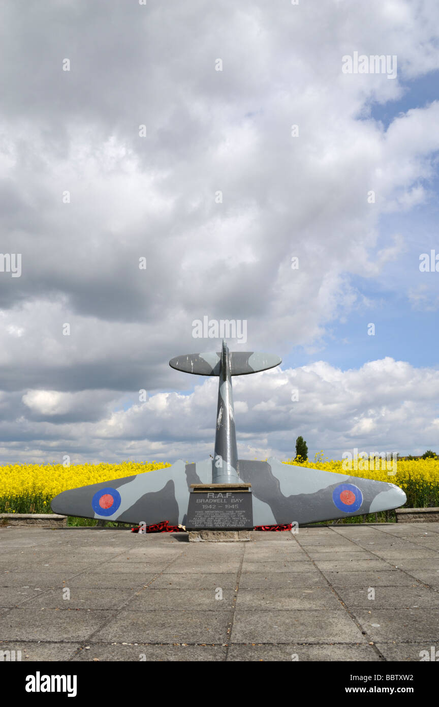 World War Two RAF memorial to spitfire airmen,Bradwell Bay,Dengie ...