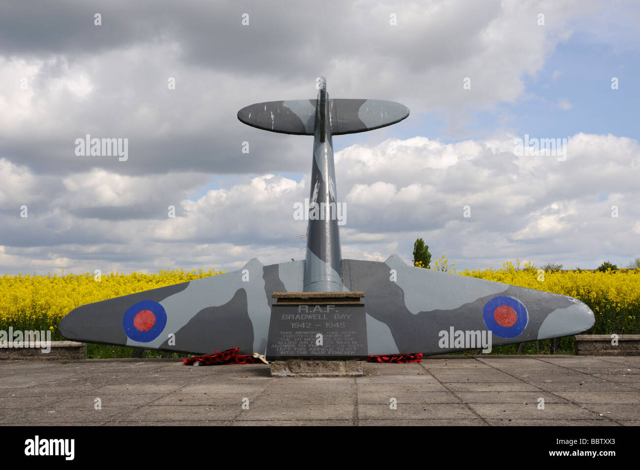 World War Two RAF memorial to spitfire airmen,Bradwell Bay,Dengie ...