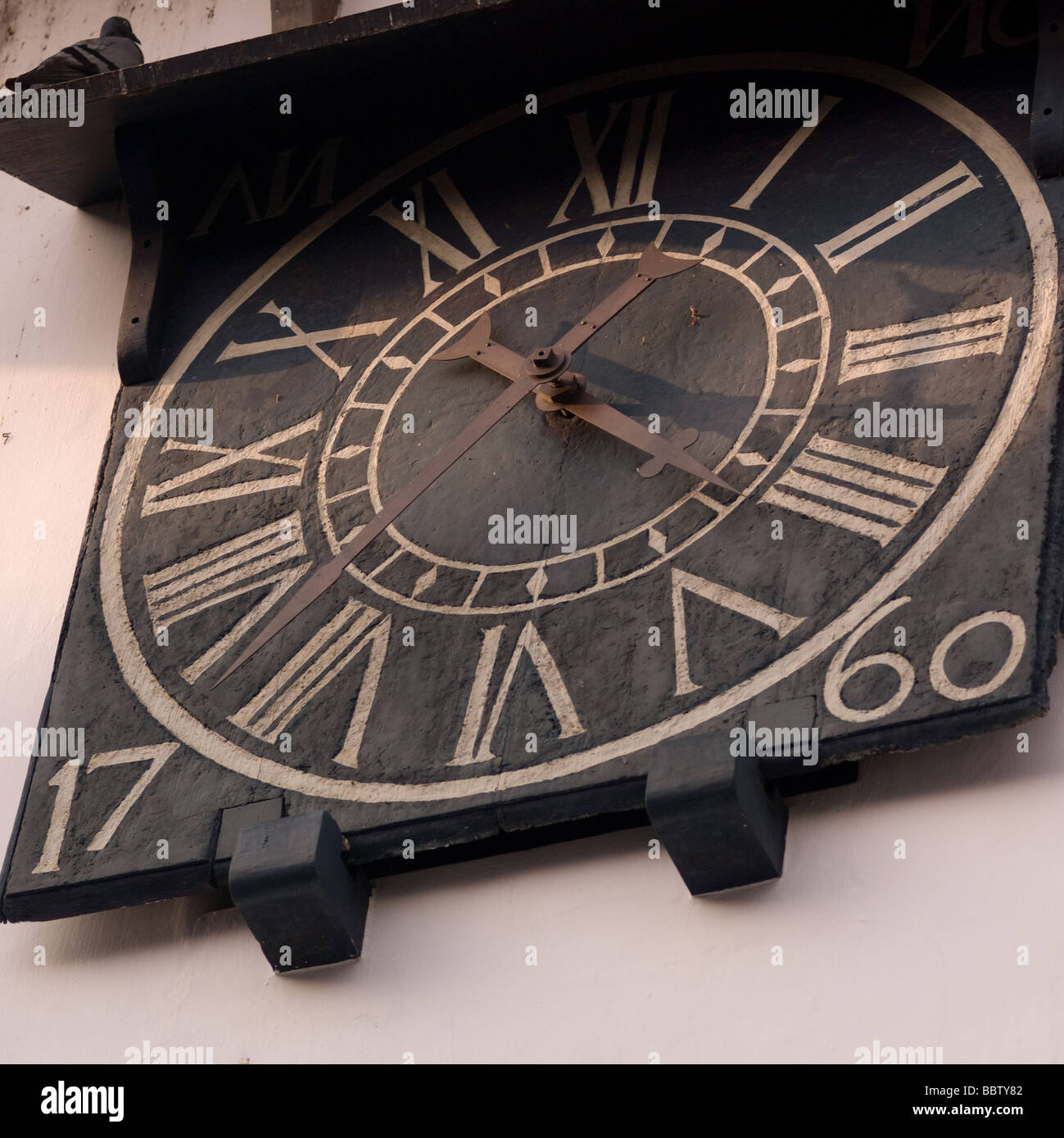 Clock on the exterior of a Synagogue in Jewtown Cochin India Stock ...